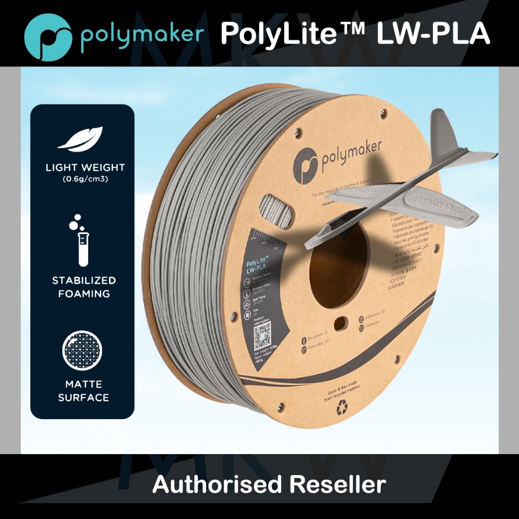 Polymaker PolyLite ™ LW-PLA Filament Panchroma | Light Weight PLA | 1.75mm 1KG Solid 3d printers ...