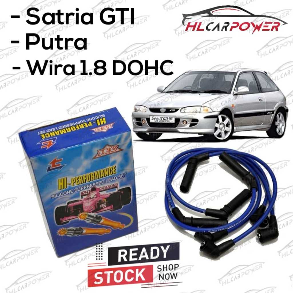 JEC Plug Cable Wira,Putra,Satria GTI 1.8cc Twin Cam 4G93 (DOHC Enjin ...