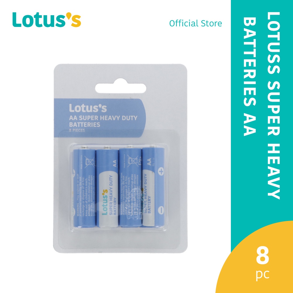 Lotus's Super Heavy Duty Batteries AA (8 Pcs) | Shopee Malaysia