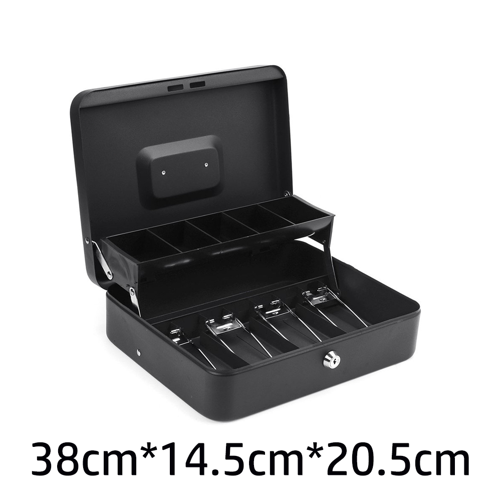 Cash Drawer Box Cash Box Key Lock With 5 Bill 5 Coin Tray Money Box ...
