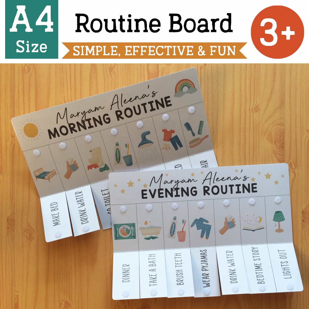 Bramble – Classic Daily Routine Flip Board for Kids | Visual Schedule ...