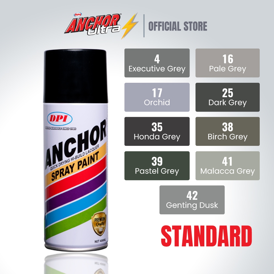 DPI Anchor Standard Grey Color / 400ml Spray Paint / Cat Sembur / Warna ...