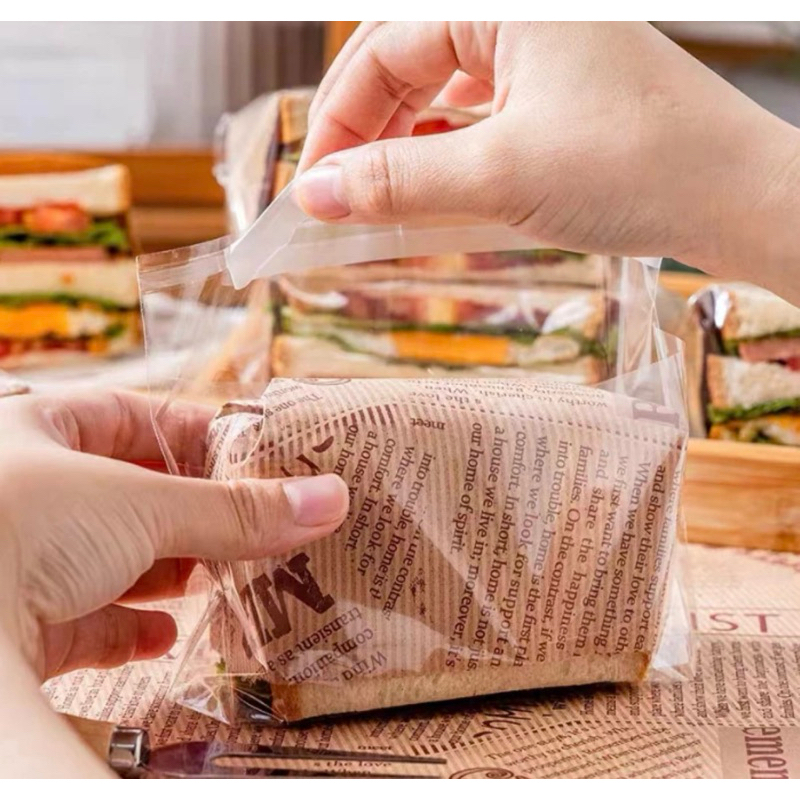 [50pcs] Sandwich Square Plastic Sandwich Bag | Shopee Malaysia