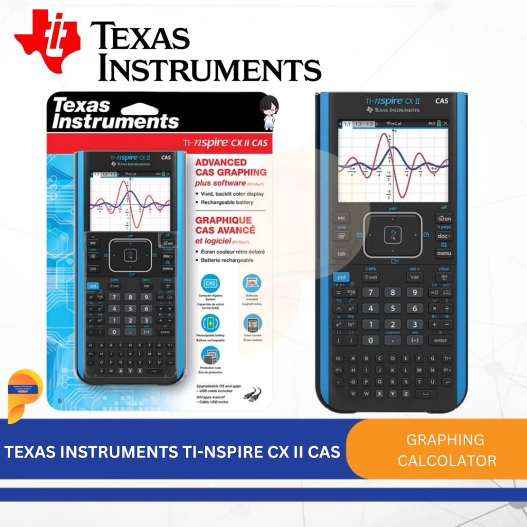 Texas Instruments TI-Nspire CX II CAS Color Graphing Calculator with Student Software (PC/Mac ...
