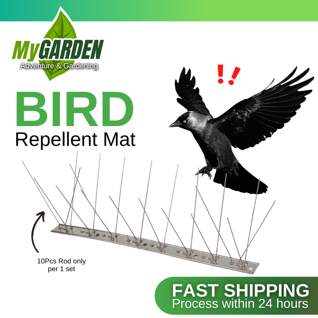 33cm Bird Repellent Mat Spikes Stainless Steel Animal Repeller Chase ...
