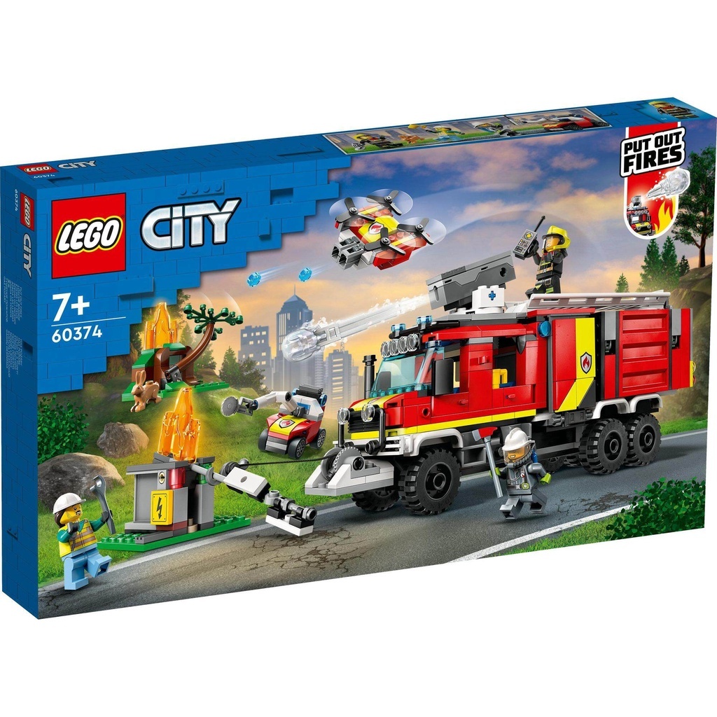LEGO City 60374 Fire Command Unit Building Toy Set (502 Pieces ...