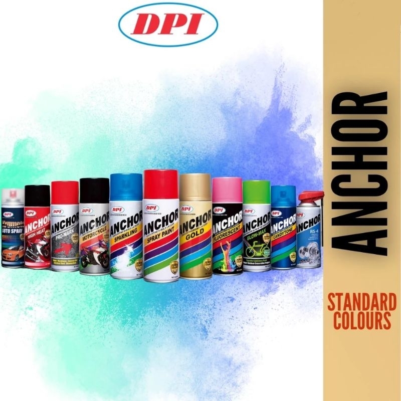 DPI ANCHOR SPRAY PAINT STANDARD COLOURS 100% ORIGINAL | Shopee Malaysia