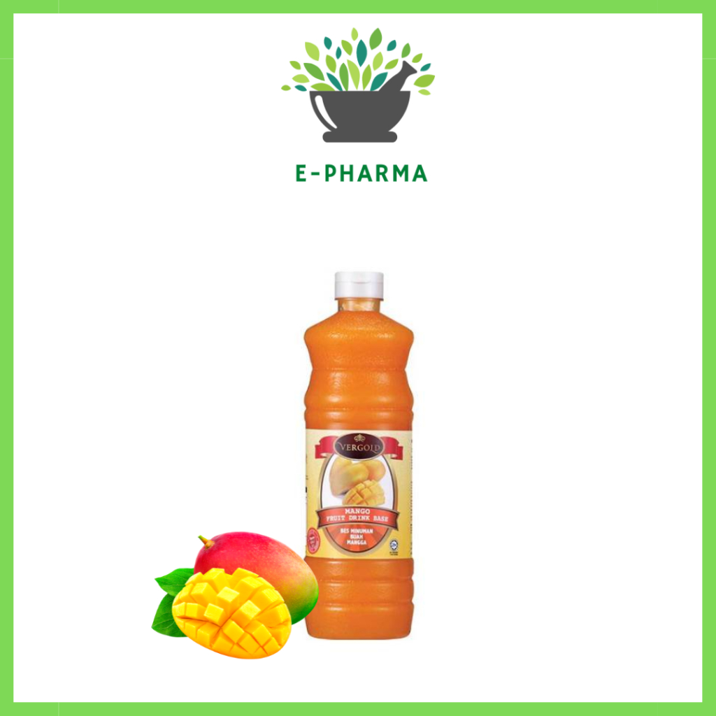 Vergold Mango Fruit Drink Base 1000ml Bes Minuman Buah Mangga Vergold ...