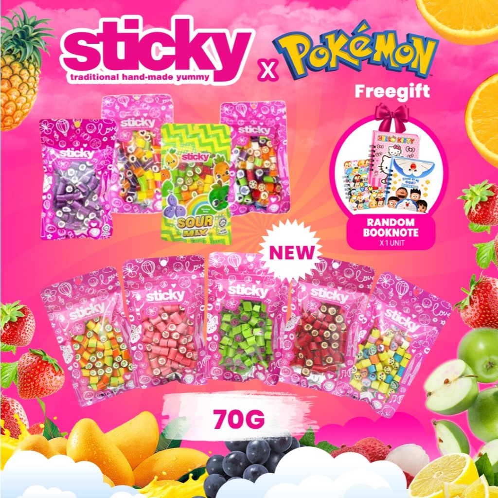 [FG 🎁] 70gm Sticky Candy Travel Pack Mix Rock Candy Gula-Gula Masam ...