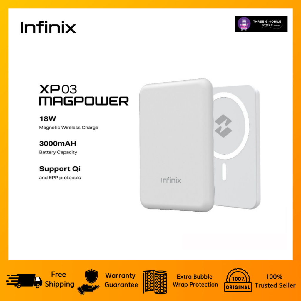 Infinix XP03 2in1 Charging Wireless Pad + Magnetic Powerbank 18W fast ...