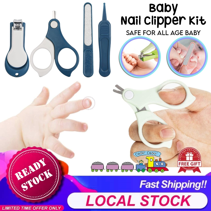 [Choo Choo Toy] Baby Nail Clipper Set Baby Scissors Tweezer Nail Filer ...