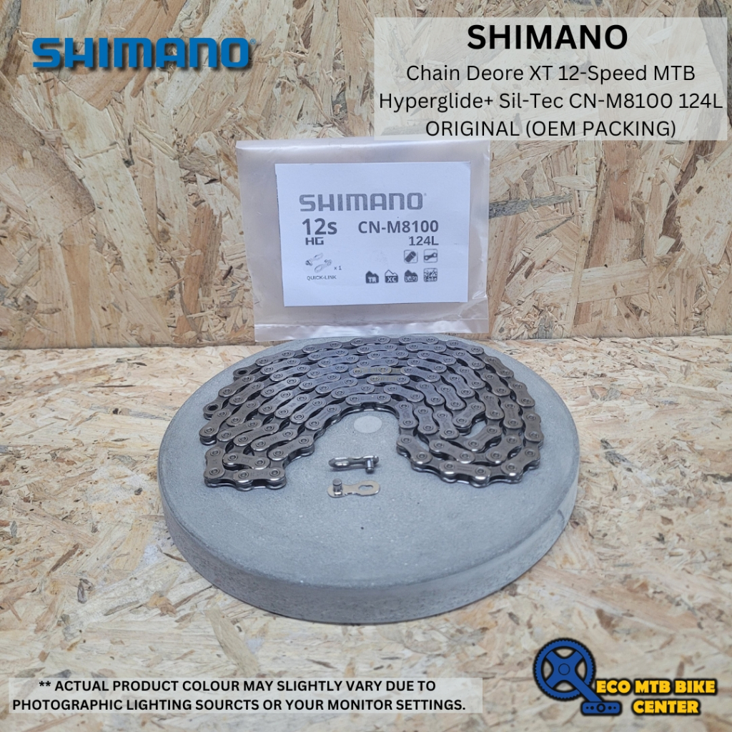 SHIMANO Chain Deore XT 12-Speed MTB Hyperglide+ Sil-Tec CN-M8100 ...
