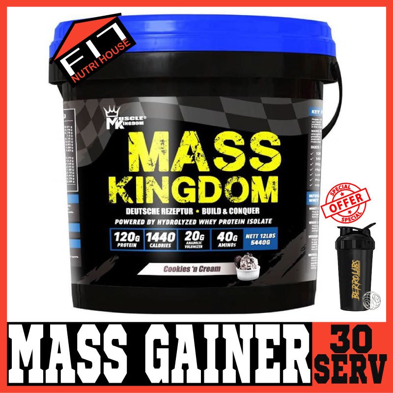 MASS KINGDOM Muscle Kingdom SUPERIOR MASS / BULK / Weight Gain / Naik ...