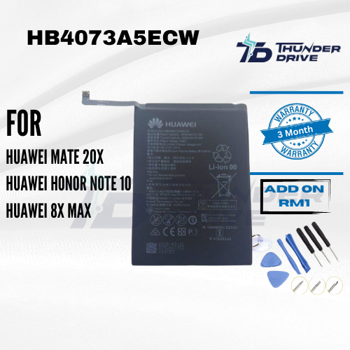 Thunder Drive Battery Compatible For HW Mate 20X HN Note 10 HB4073A5ECW | Shopee Malaysia