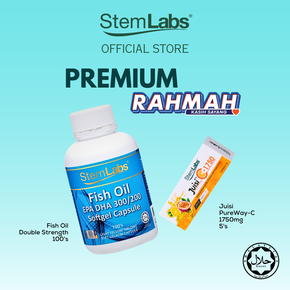 StemLabs Premium Rahmah Fish Oil EPADHA 300/200 100's + Juisi 5's | Shopee Malaysia