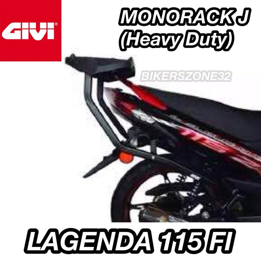 Givi Rack Set and Box Yamaha Lagenda 115Z/ZR 115FI HRV Heavy Duty Rack ...