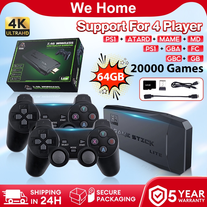 Game Console 4K Game Stick TV Video Game Box Portable HDMI 2.4G ...