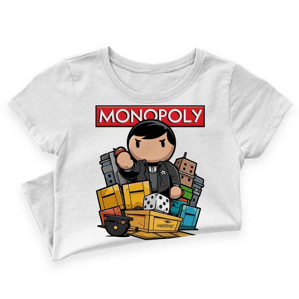 Monopoly Kain Cotton Tshirt Girl Kemeja Lengan Pendek T Shirt Kanak2 ...