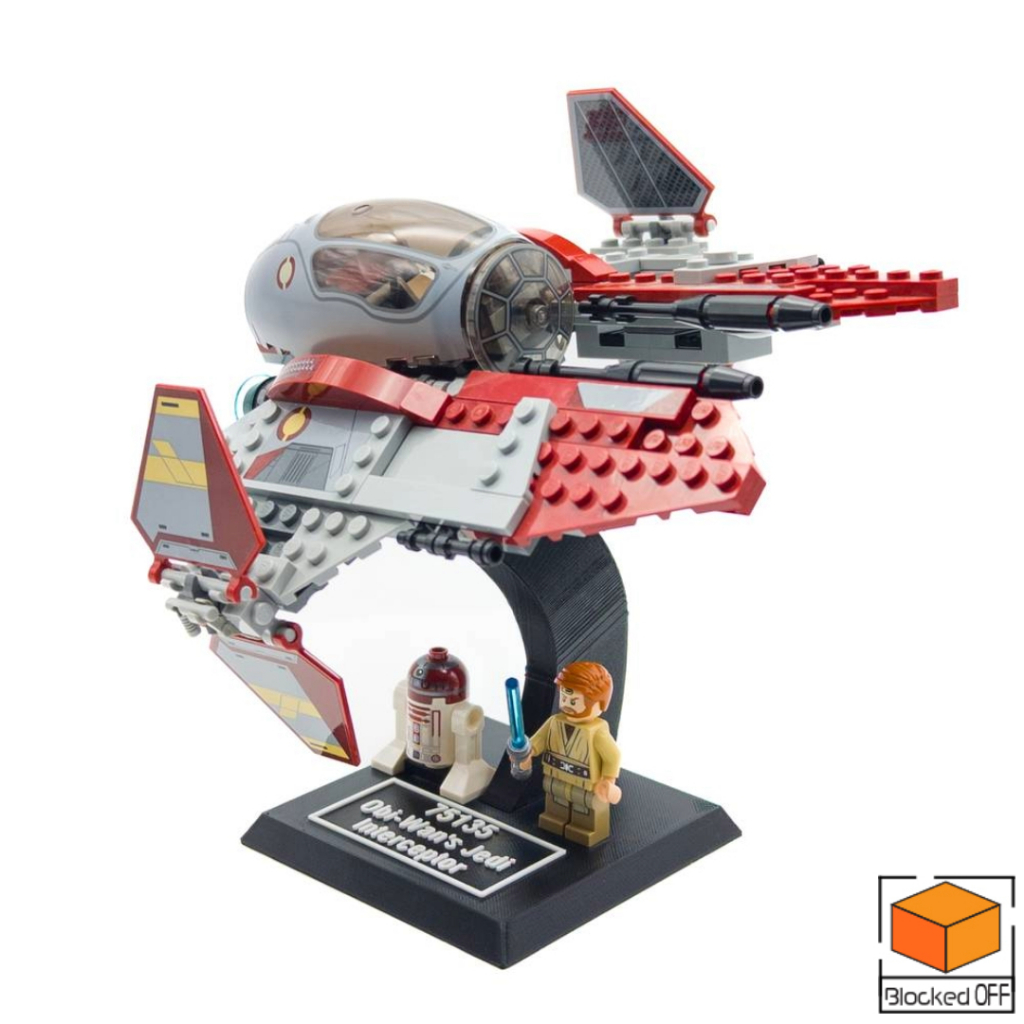 Display Stand for Lego Star Wars Obi-Wan's Jedi Interceptor (75135 ...