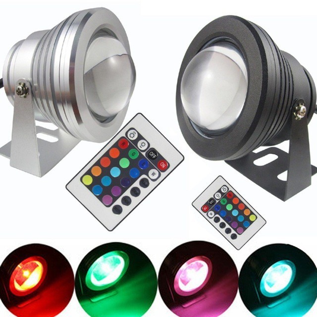 12V RGB LED Underwater Sport Lights Waterscape Pool Landscape Lights ...