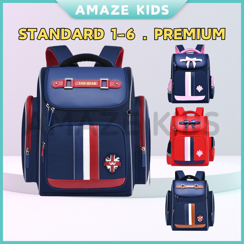 AMAZEKIDS Primary School Bag Korean Style Kids Waterproof Backpack ...
