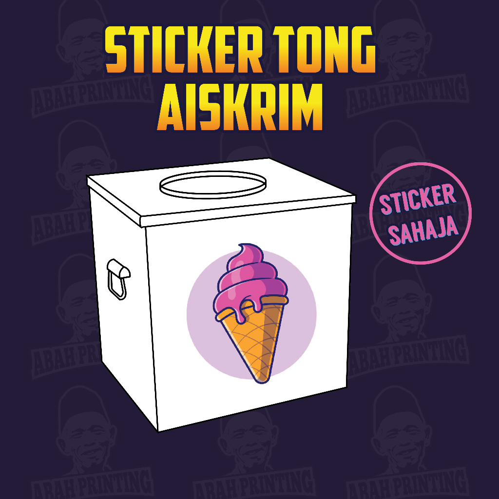 Sticker Tong Aiskrim Petak / Sticker For Stainless Steel Ice Cream ...