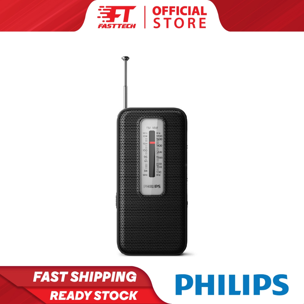PHILIPS R1506 Portable Radio with FM/MW Mode, 3.5mm Headphone Jack ...