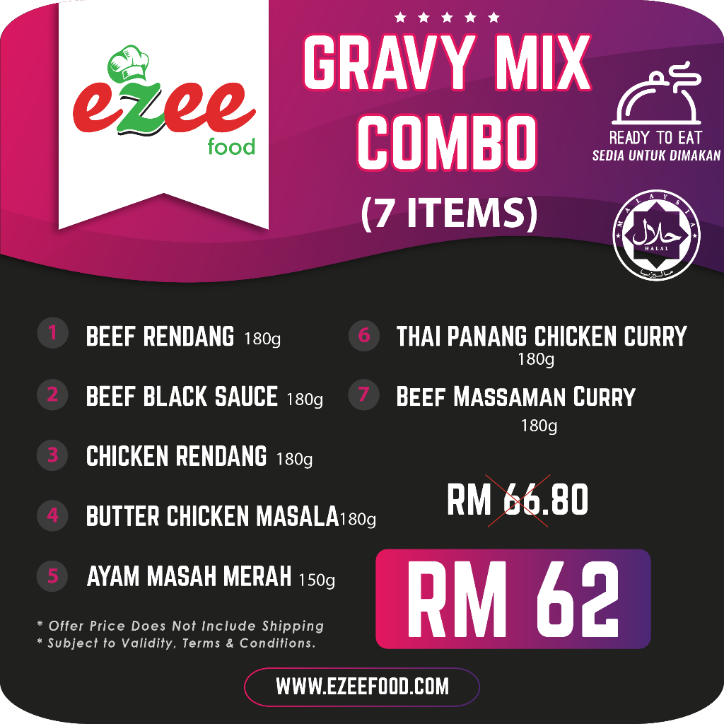 EZEEFOOD GRAVY MIX COMBO / COMBO GRAVY MIX READY TO EAT MRTE / RTE ...