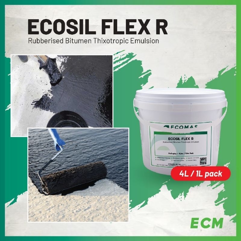 ECOSIL FLEX R (4LITRE PACK) Water-based Rubber Modified Rubber Bitumen ...