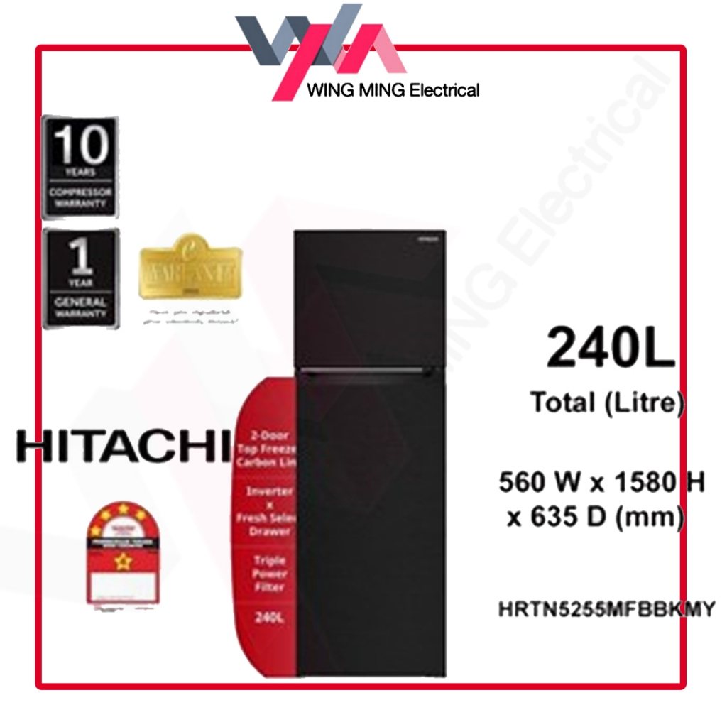 Hitachi 240L Refrigerator 2 Door/Peti Ais 2 Pintu Inverter ...