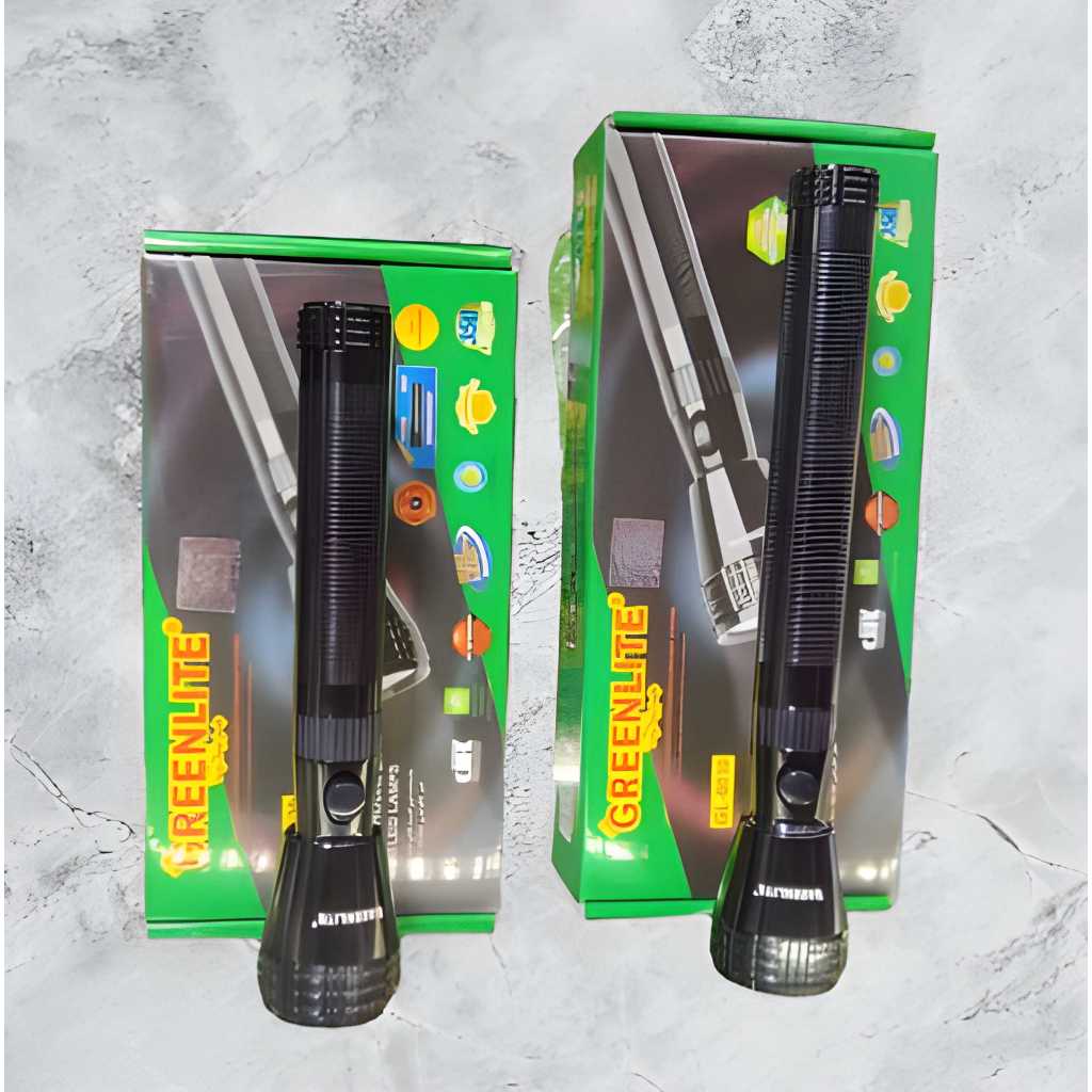 Original JAPAN GREENLITE LONG RANGE LED LAMPS RECHARGEABLE FLASHLIGHT ...
