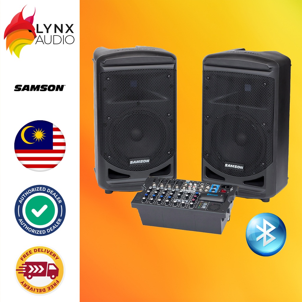 Samson Expedition XP800 800-Watt 8-inch Portable PA Speakers System ...