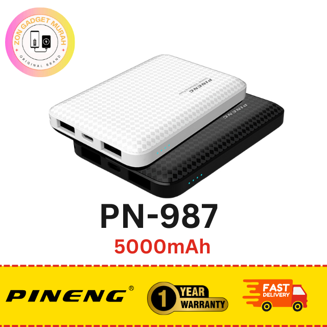 Original Pineng PN987 5000mAh FAST CHARGE high speed Slim Powerbank- 1 ...