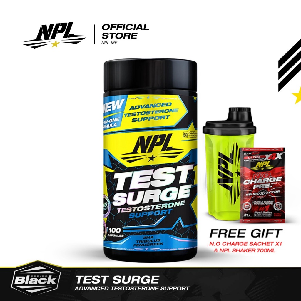 NPL Test Surge (100caps) Testerone Support, Lean Muscle & Recovery ...