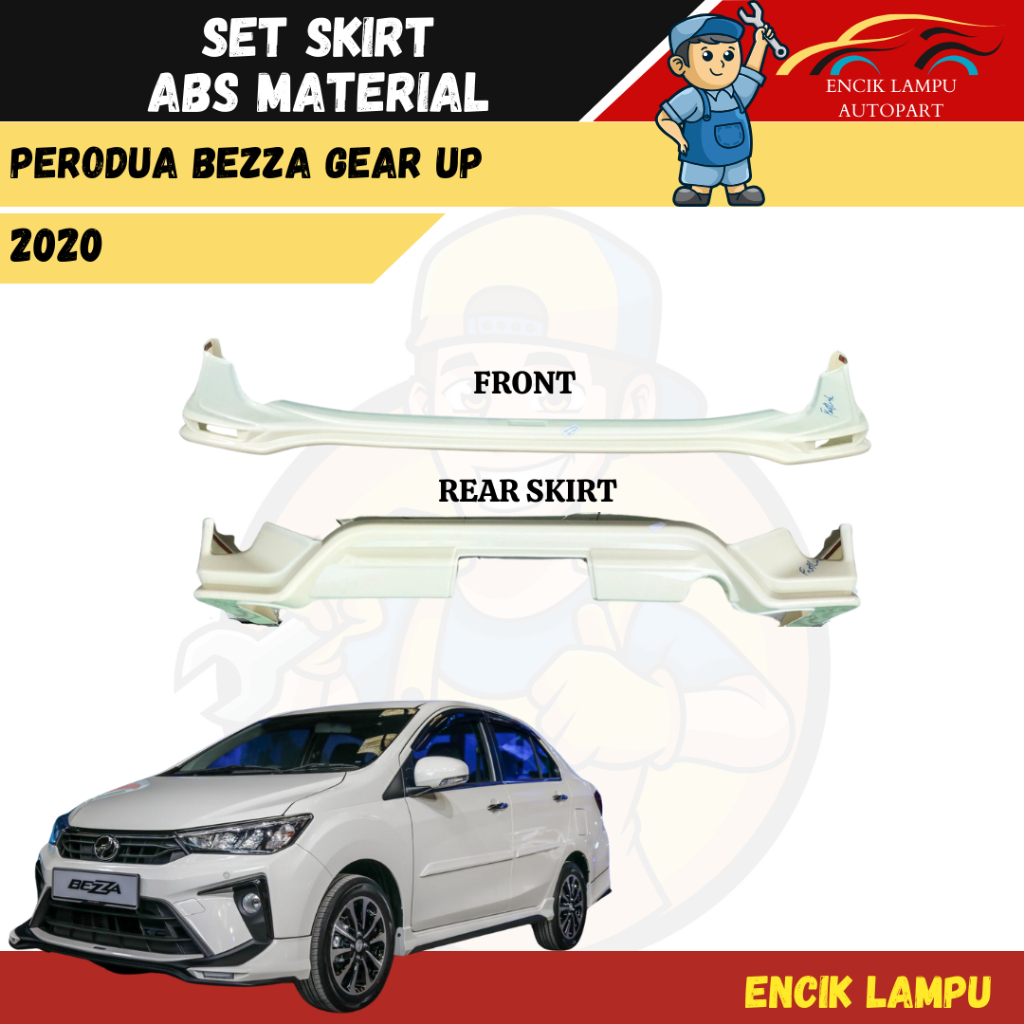 Perodua Bezza 2020 Full Skirt Lips Bumper Depan Belakang Bodykit Gear ...