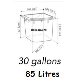 85L 136L Water Tub Tank Bathroom Toilet Polymate Plastic Kolah Bilik ...