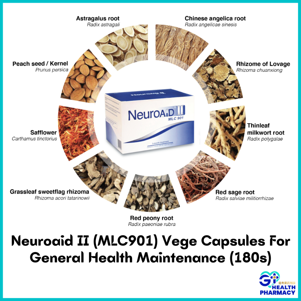 Neuroaid II (MLC901) Vege Capsules For General Health Maintenance (180s ...