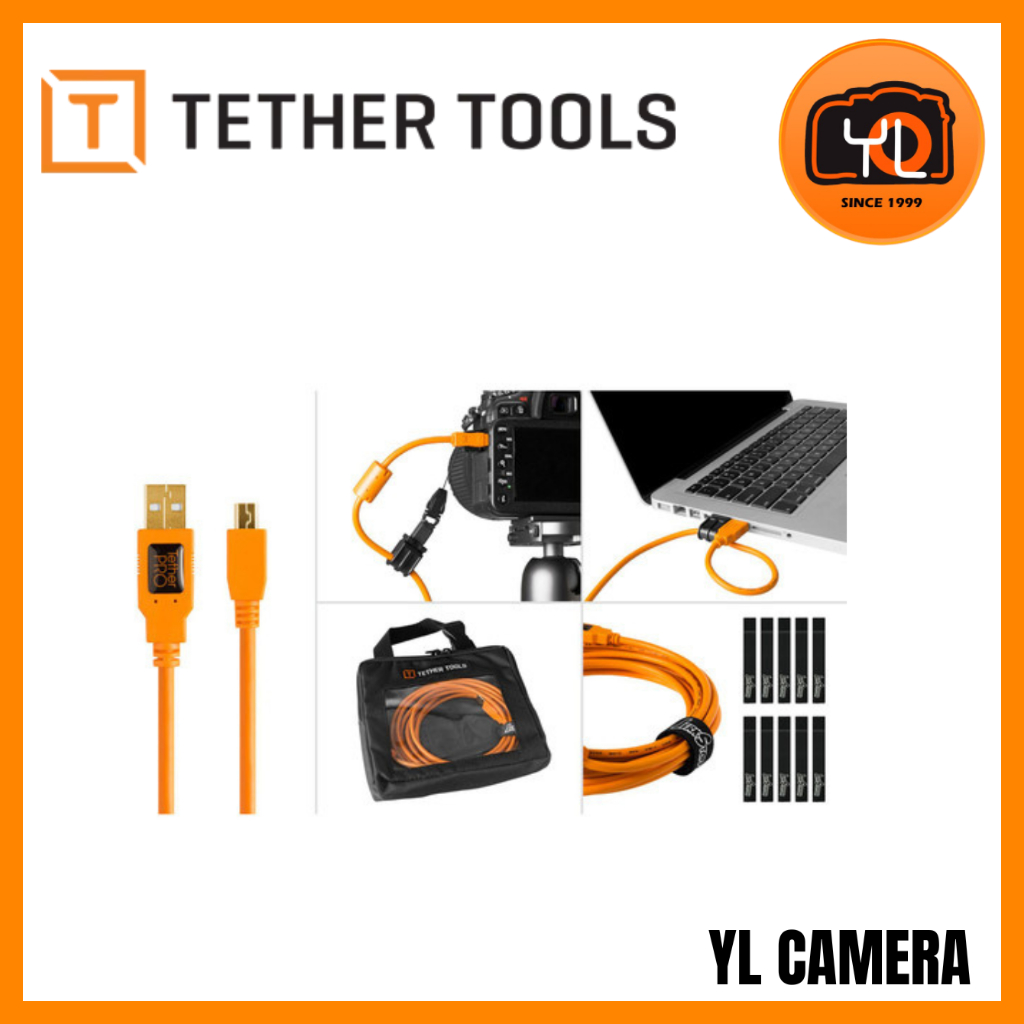 Tether Tools BTK51 Starter Tethering Kit with USB 2.0 Type-A to Mini-B ...