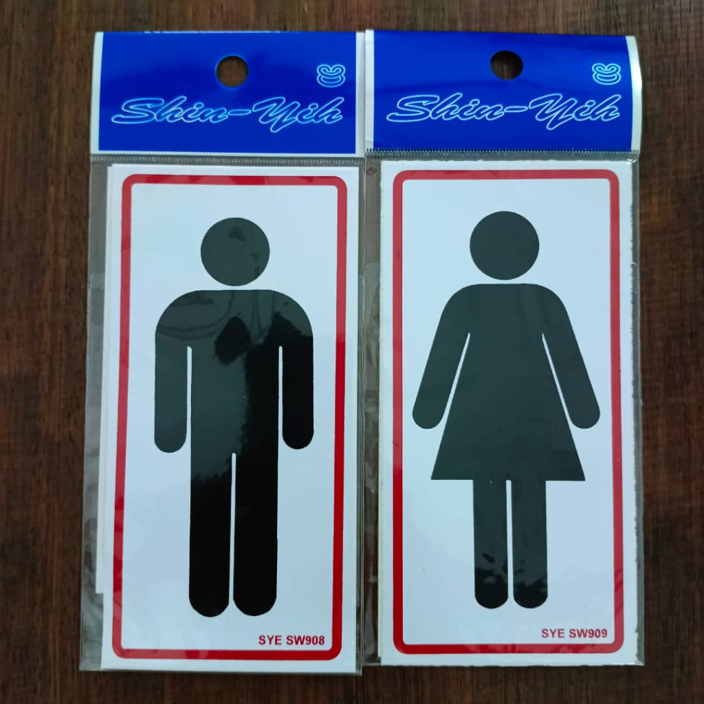 Office Sticker / Sticker Sign Board SW908 TOILET (MALE) / SW909 TOILET ...