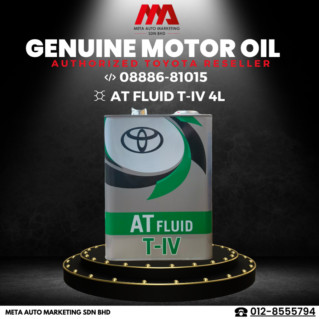 TOYOTA GENUINE MOTOR OIL ATF T-IV 4LITER (08886-81400) | Shopee Malaysia