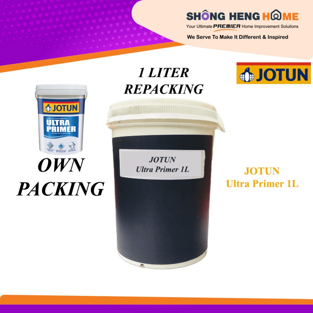 1L - OWN PACKED JOTUN ULTRA PRIMER (Undercoat/First Coating) | Shopee ...