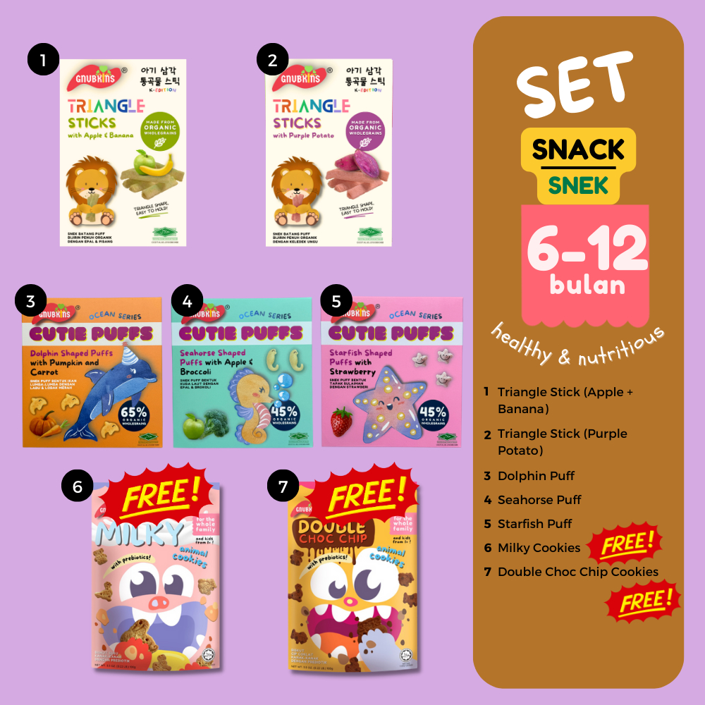Gnubkins Snack Set 6-12 Months | Set Snek 6-12 Bulan | 宝宝健康零食小吃6-12个月 | Shopee Malaysia