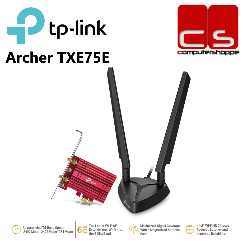 TP-Link Archer TXE75E AXE5400 Wi-Fi 6E Bluetooth 5.3 PCIe Adapter ...