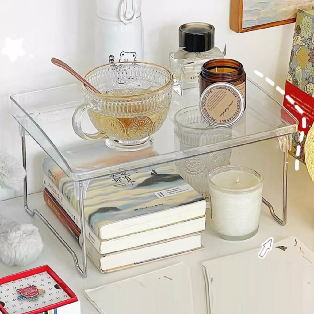 Desk Display Rack Organizer Shelf Cabinet Multi Office Transparent ...