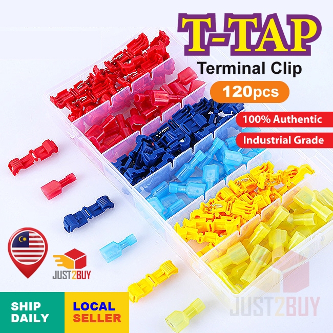 【T-Taps】120pcs Electrical Wire Connector Quick Wire Splice Taps Scotch ...