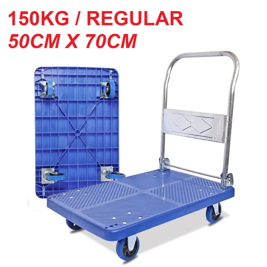 Super Heavy Duty Foldable Handle Platform Trolley 360° Rotation Wheel ...
