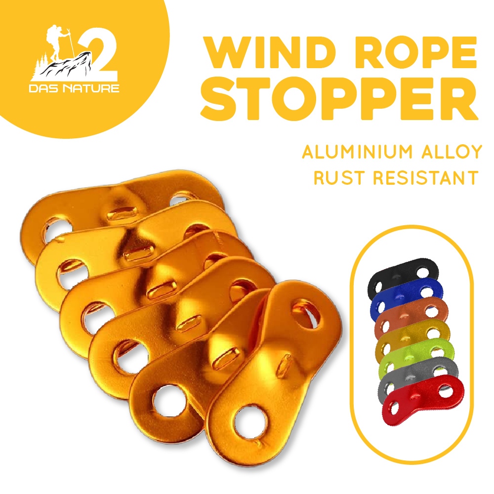 Aluminium Wind Rope Stopper Guy line Cord Adjuster Rope Tensioner ...