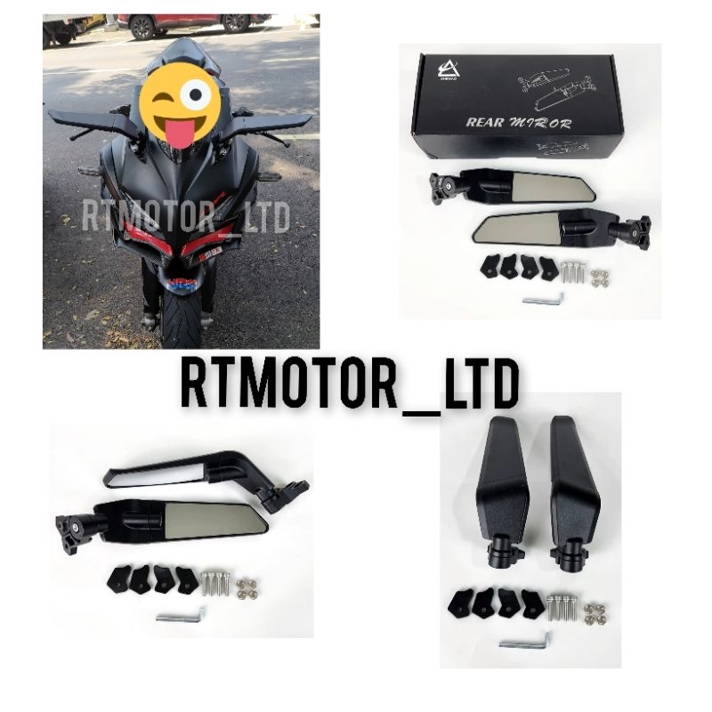 STEALTH REAR VIEW SIDE MIRROR WINGLET AERODYNAMIC FOR R25 R15M R15 V3 ...