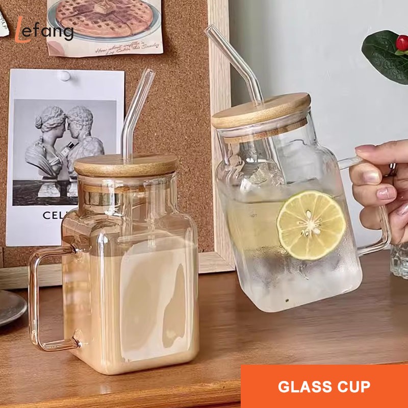 Lefang Microwave Safe 620mL Heat Cold Resisitant Glass Cup Water Tea ...