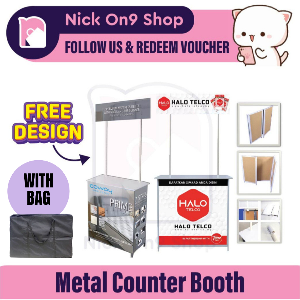 Metal / Iron Promotion Counter Booth / Klosik Promosi / With Printing ...